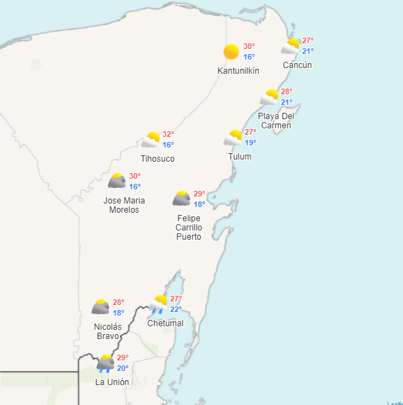 Clima para hoy en Cancún y Quintana Roo: parcialmente nublado con probabilidad de lluvias - Verás
