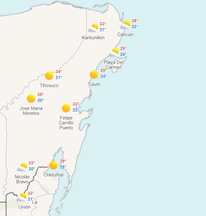 Clima para hoy en Cancún y Quintana Roo: Se espera ambiente cálido