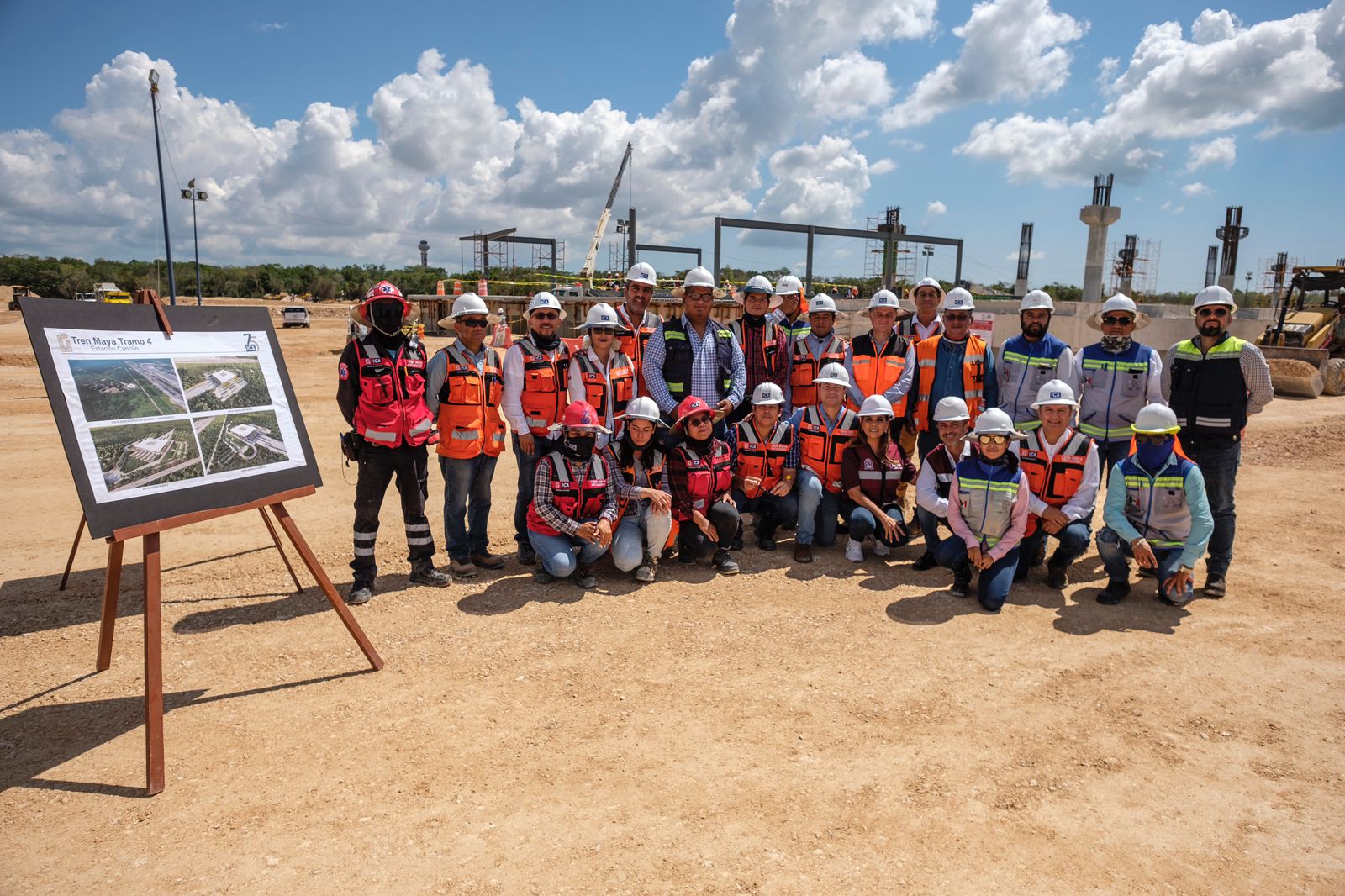 Mara Lezama supervisa estación Cancún Aeropuerto del Tren Maya